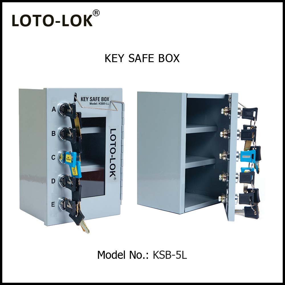 KEY SAFE BOX, 1.2MM STEEL, GREY - LOTO SAFETY PRODUCTS