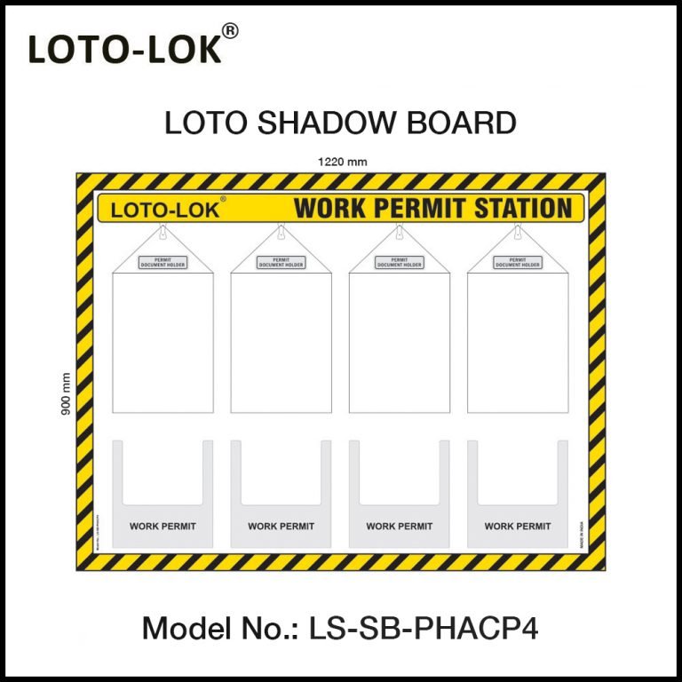 LOTO SHADOW BOARD, WORK PERMIT STATION, (Empty Board) - LOTO SAFETY ...